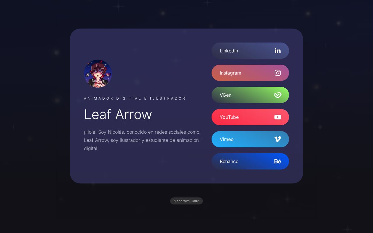 Leaf Arrow Carrd